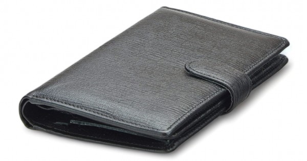 Elegant Leather Wallet Model 11R EL-3-1 in Black | Eric Lasko