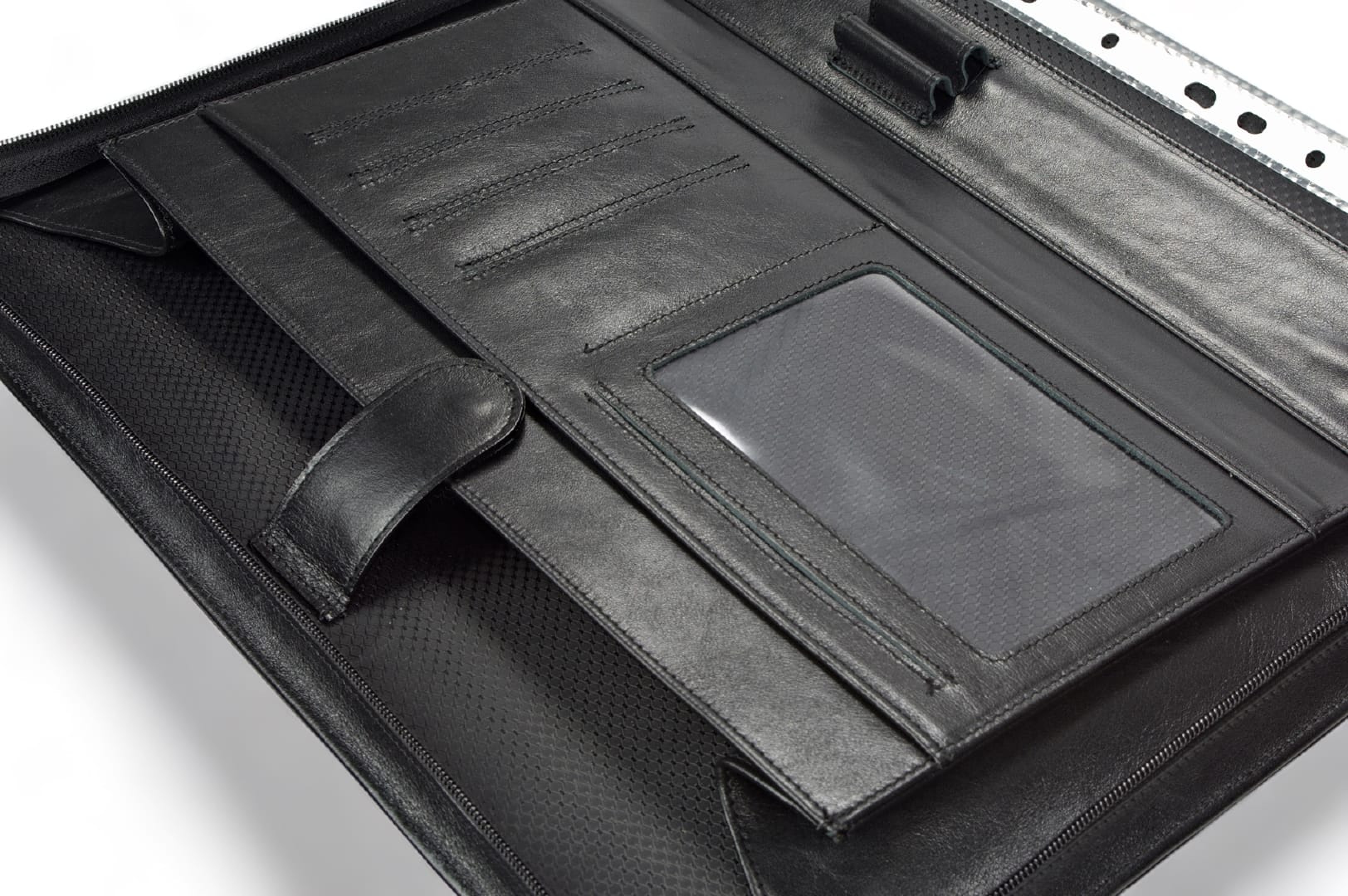 Genuine Leather A4 Conference Folder with Zipper | Eric Lasko